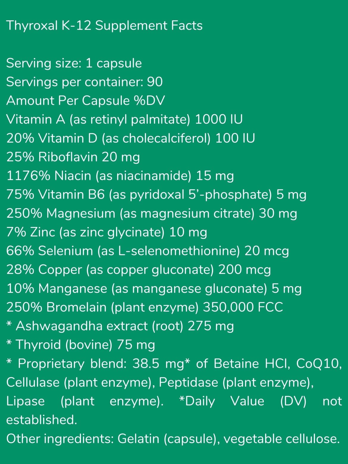 Apex Energetics Thyroxal K-12 Reviews and Side Effects. - Horizon ...